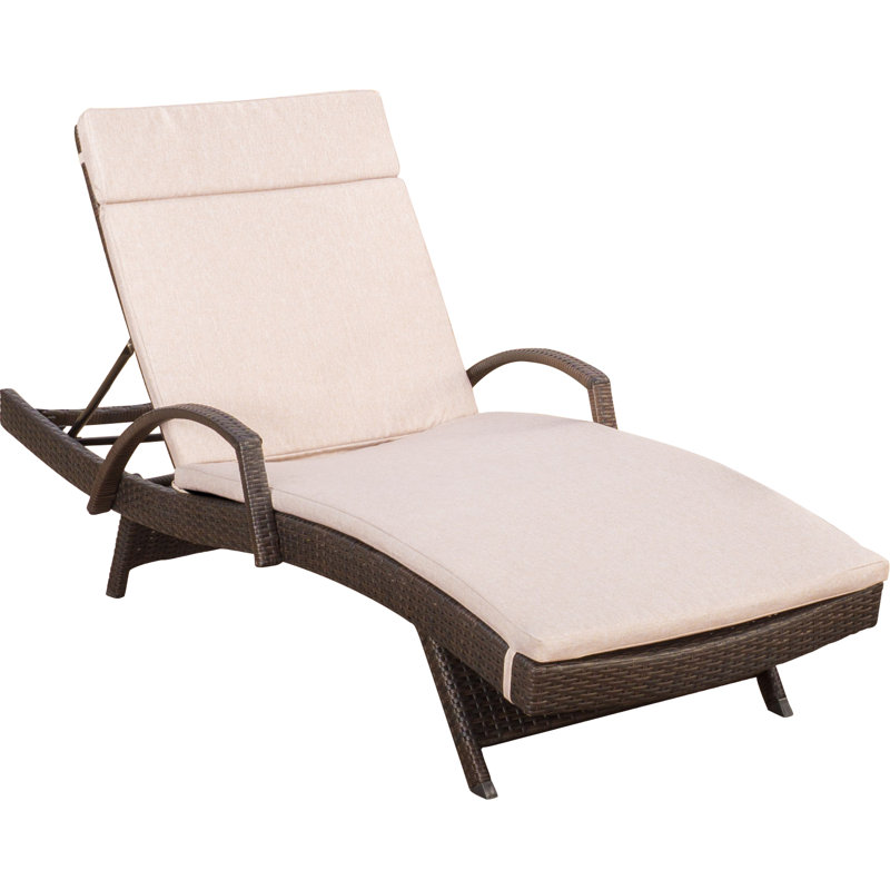 Rebello reclining chaise lounge with cushion store